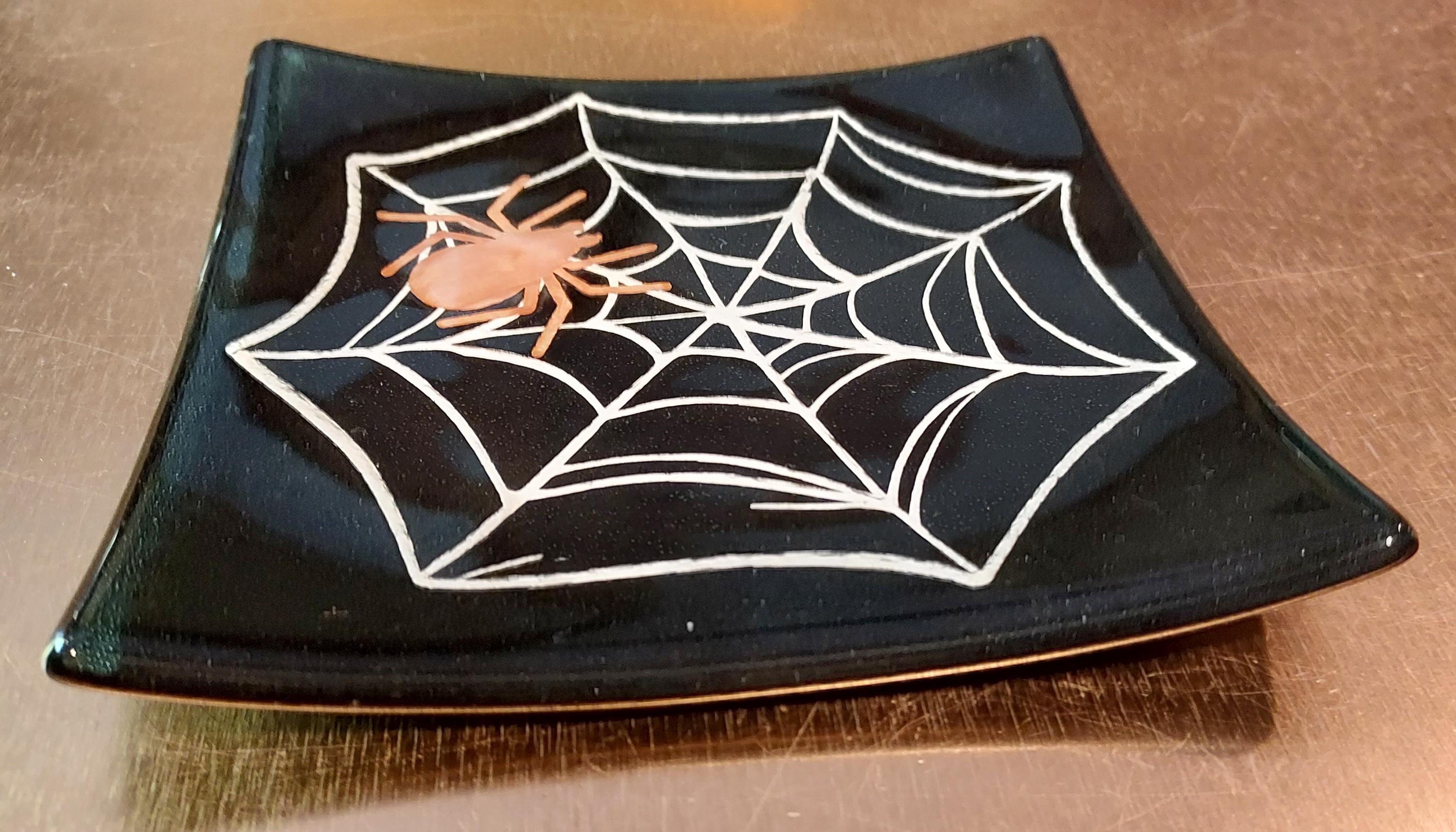 Scary Spider Plate - Etsy