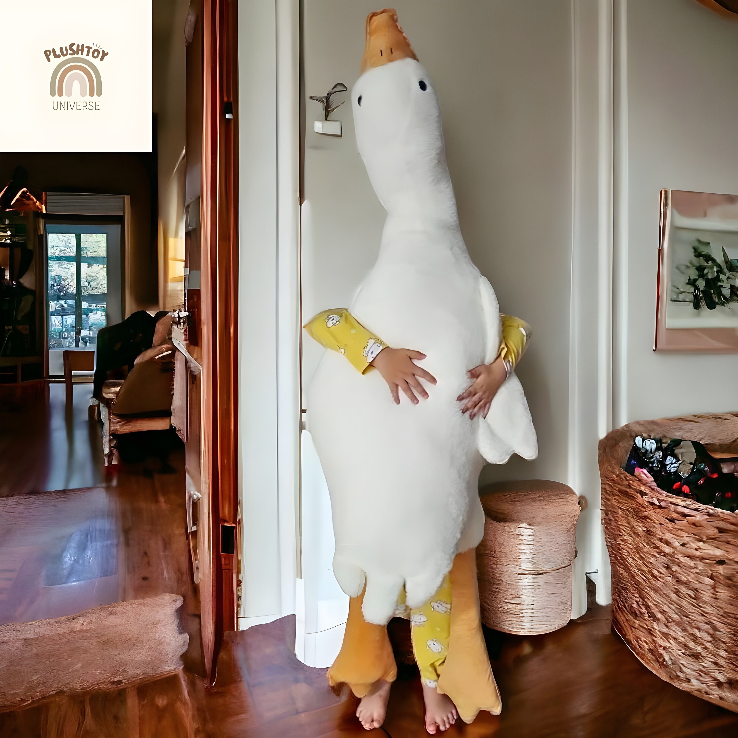 White Goose Plush Stuffed Toy Giant Goose Plush Cushion Toy Giant Sofa ...