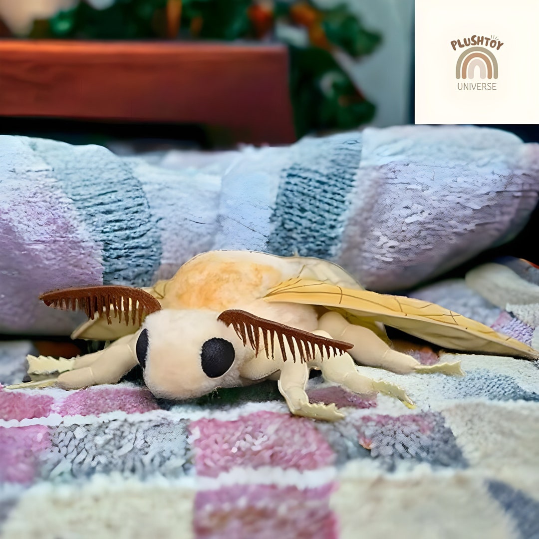 Giant Grey Silk Plushie Moth Toy Stuffed Moth Animal Plush Toy Grey ...
