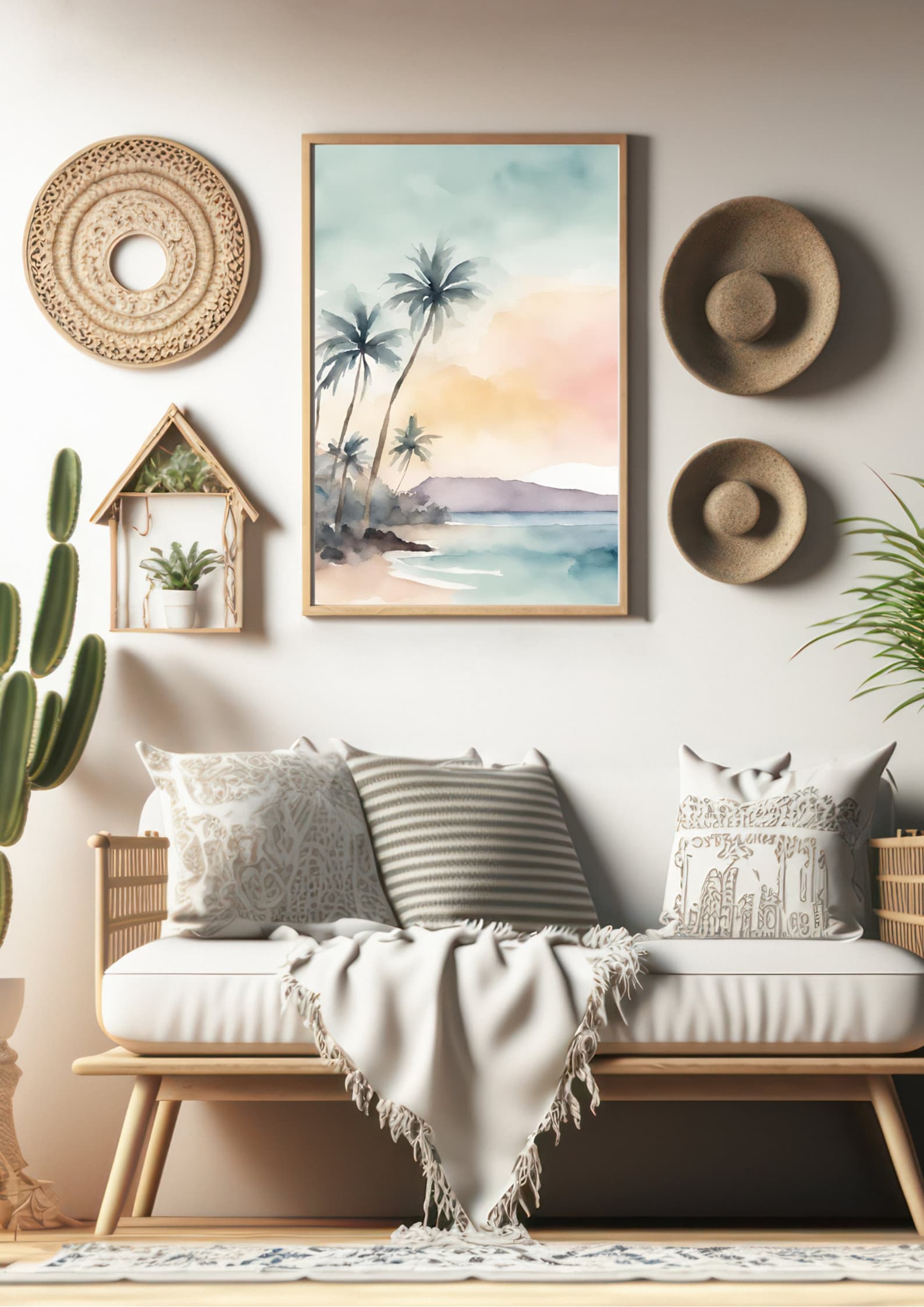 Hawaiian Art Print, Watercolor Print, Wall Art Beachy, Print Art Gift ...