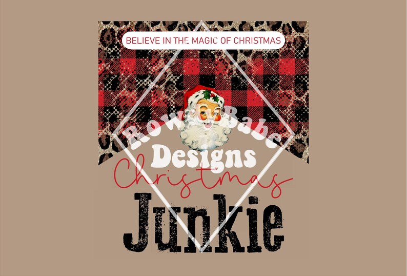 Christmas Junkie PNG, Digital Design, Sublimation Design, Trendy Png ...