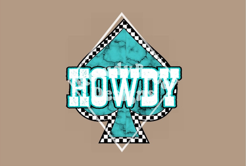 Howdy Checkered Spades PNG, Sublimation Design Download, Trendy Png ...