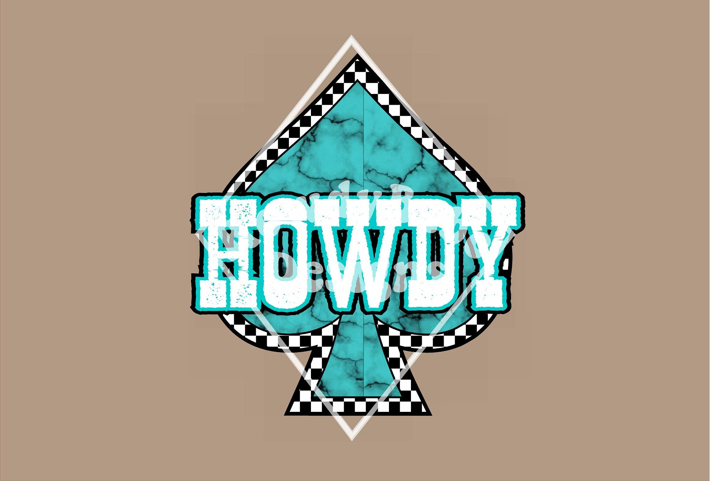 Howdy Checkered Spades PNG, Sublimation Design Download, Trendy Png ...