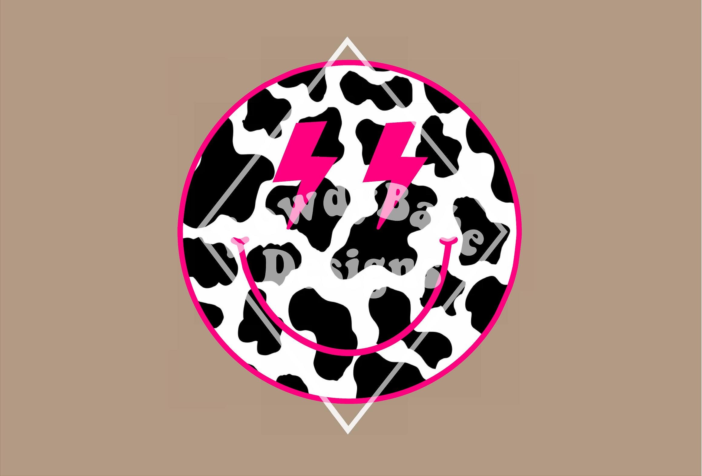 Cow Print Smiley PNG, Sublimation Design Download, Trendy Png, Digital ...