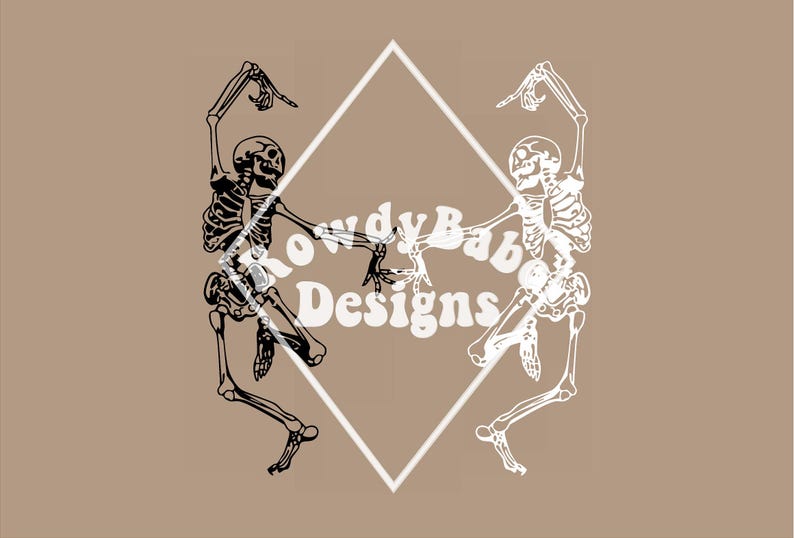 Dancing Skeletons PNG, Sublimation Design Download, Trendy Png ...