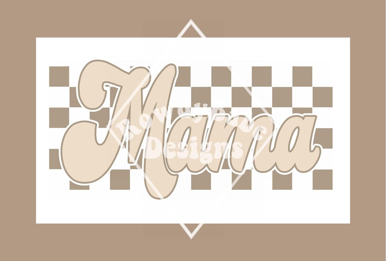 Groovy Checkered Mama PNG, Sublimation Design Download, Trendy Png ...