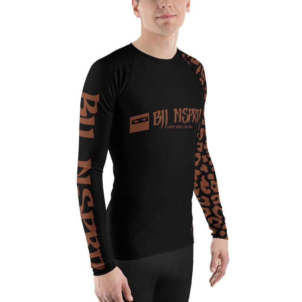 Cheetah Jiu Jitsu Brown Belt BJJ Men's Rash Guard - Etsy