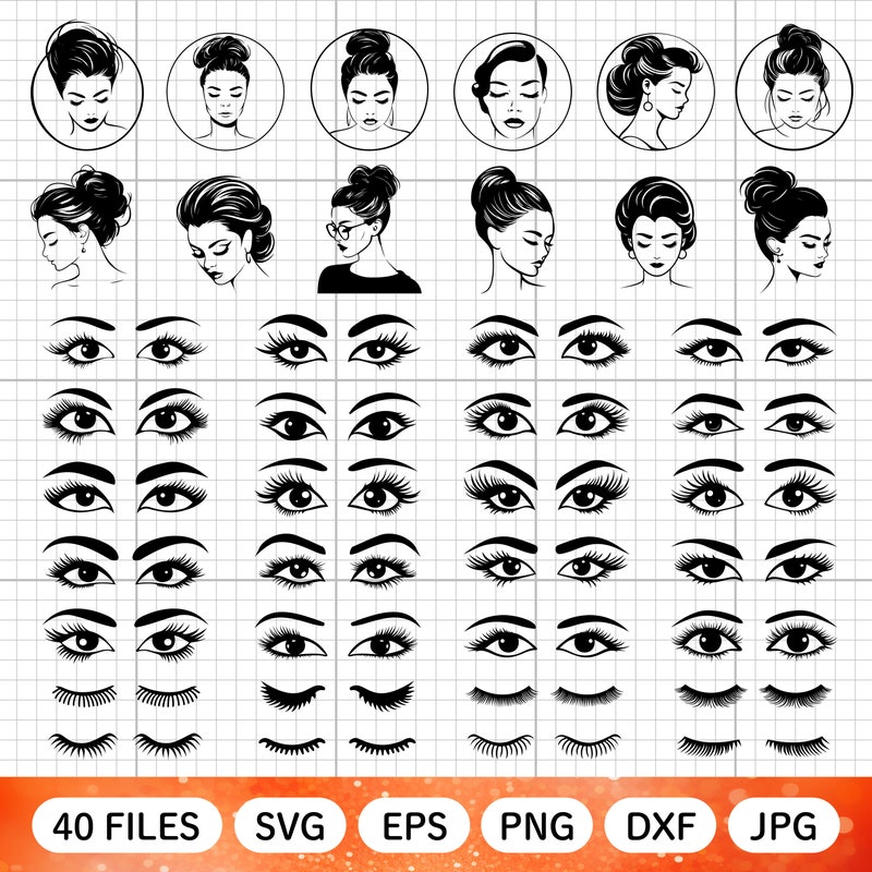 Lashes Svg - Etsy