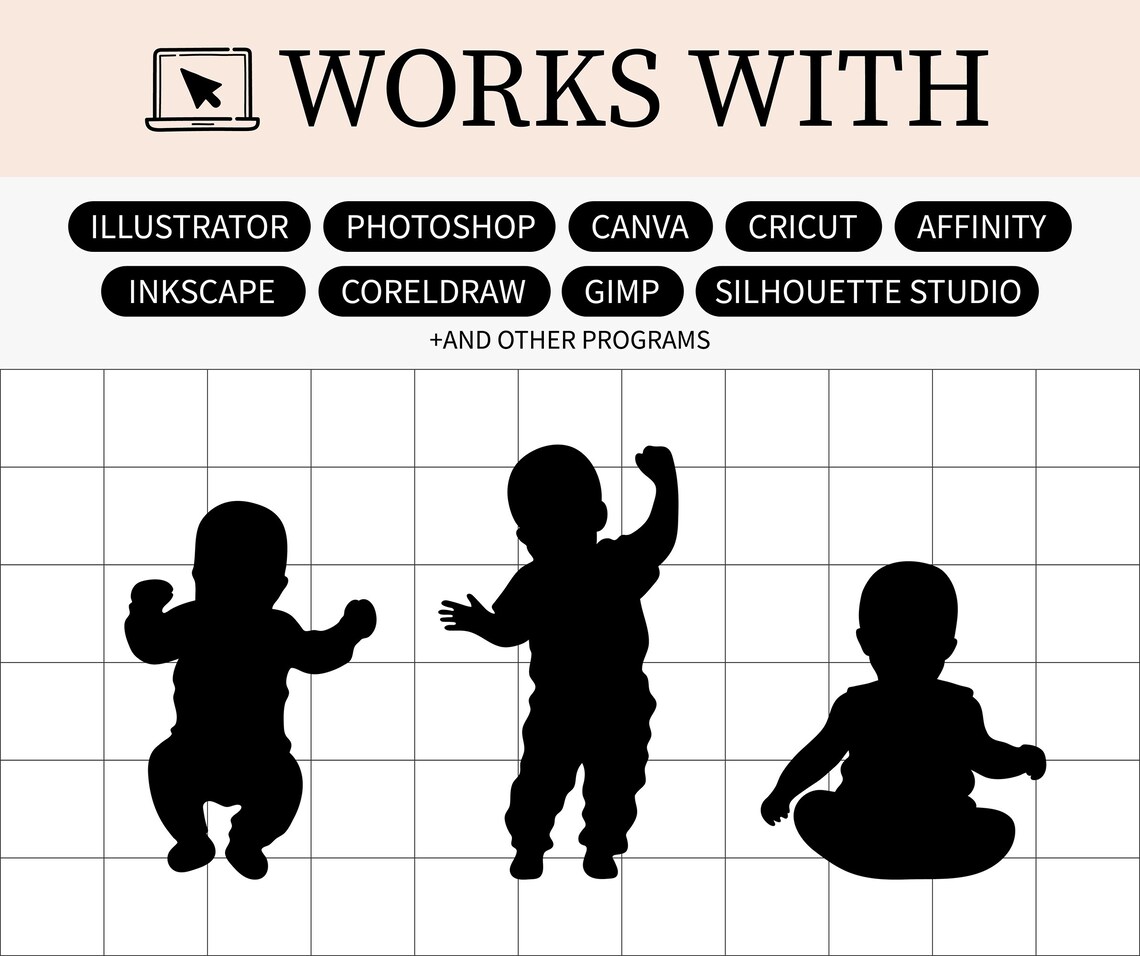 Baby Silhouette Bundle SVG, New Born Baby Svg, Newborn Bundle Svg, Baby ...