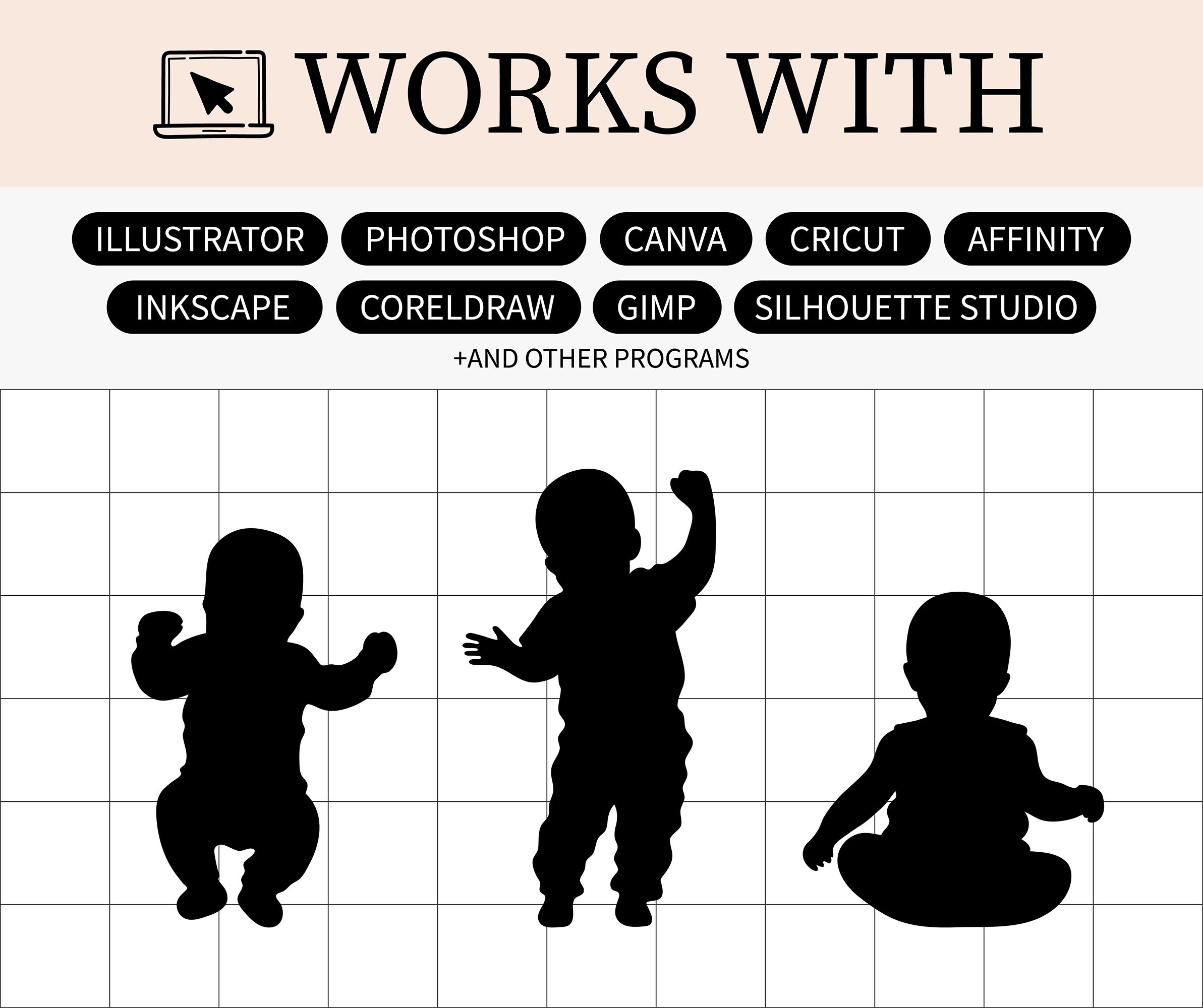 Baby Silhouette Bundle SVG, New Born Baby Svg, Newborn Bundle Svg, Baby ...