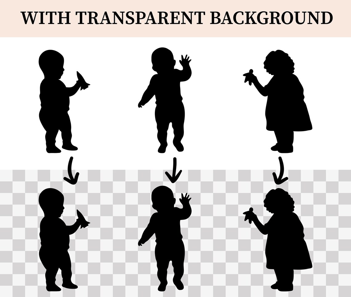 Baby Silhouette Bundle SVG, New Born Baby Svg, Newborn Bundle Svg, Baby ...