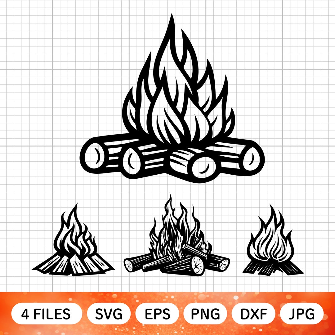 Campfire SVG, Camping Svg, Camp Fire Svg, Campfire Cut File, Bonfire ...