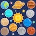 Cute Solar System Clipart SVG, Planets Clip Art Bundle, Planets Png ...