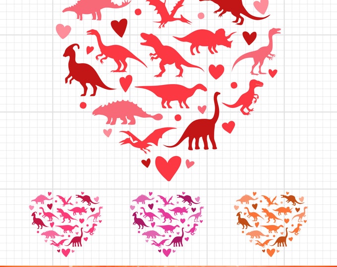 Dinosaur Valentine Svg Baby Dinosaur Svg Dinosaur Clipart Valentine Svg ...