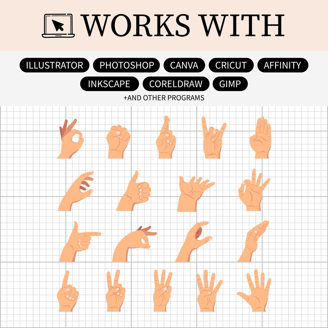 Cartoon Hands Bundle Svg, Gestures Svg, Hands Clip Art, Counting Hands ...