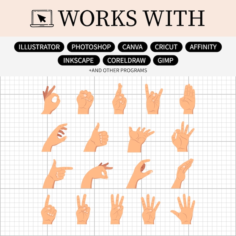 Cartoon Hands Bundle Svg, Gestures Svg, Hands Clip Art, Counting Hands ...