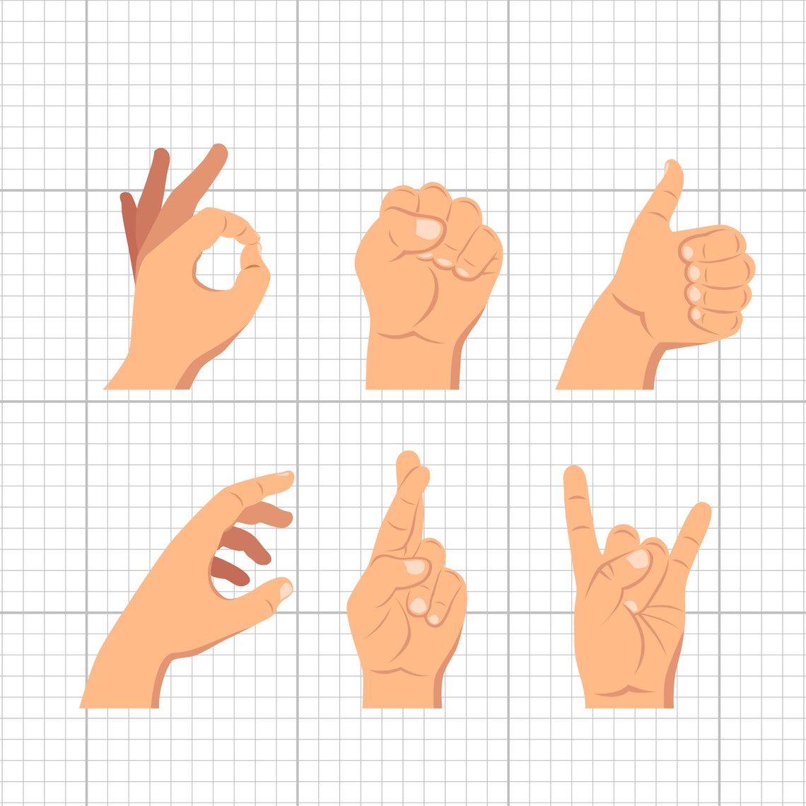 Cartoon Hands Bundle Svg, Gestures Svg, Hands Clip Art, Counting Hands ...