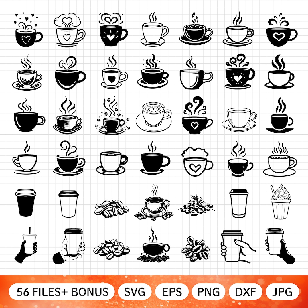 Coffee Svg, Coffee Svg Bundle, Coffee Clipart, Coffee Cup Svg, Mug Svg ...