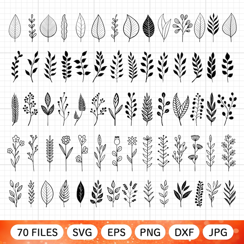 Botanical Leaves - Etsy