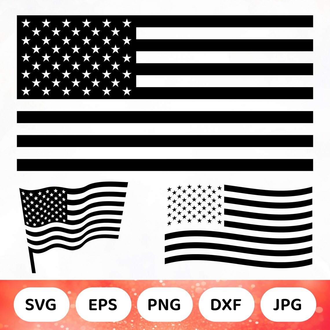 American Flag Svg, USA Flag Svg, USA Flag Cut File, Flag Cricut, 4th of ...