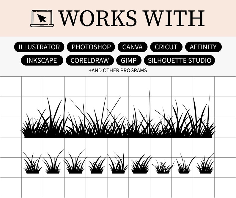Grass Svg Bundle, Grass Cricut, Grass Clipart, Grass Svg Cut Files ...