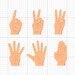 Cartoon Hands Bundle Svg, Gestures Svg, Hands Clip Art, Counting Hands ...