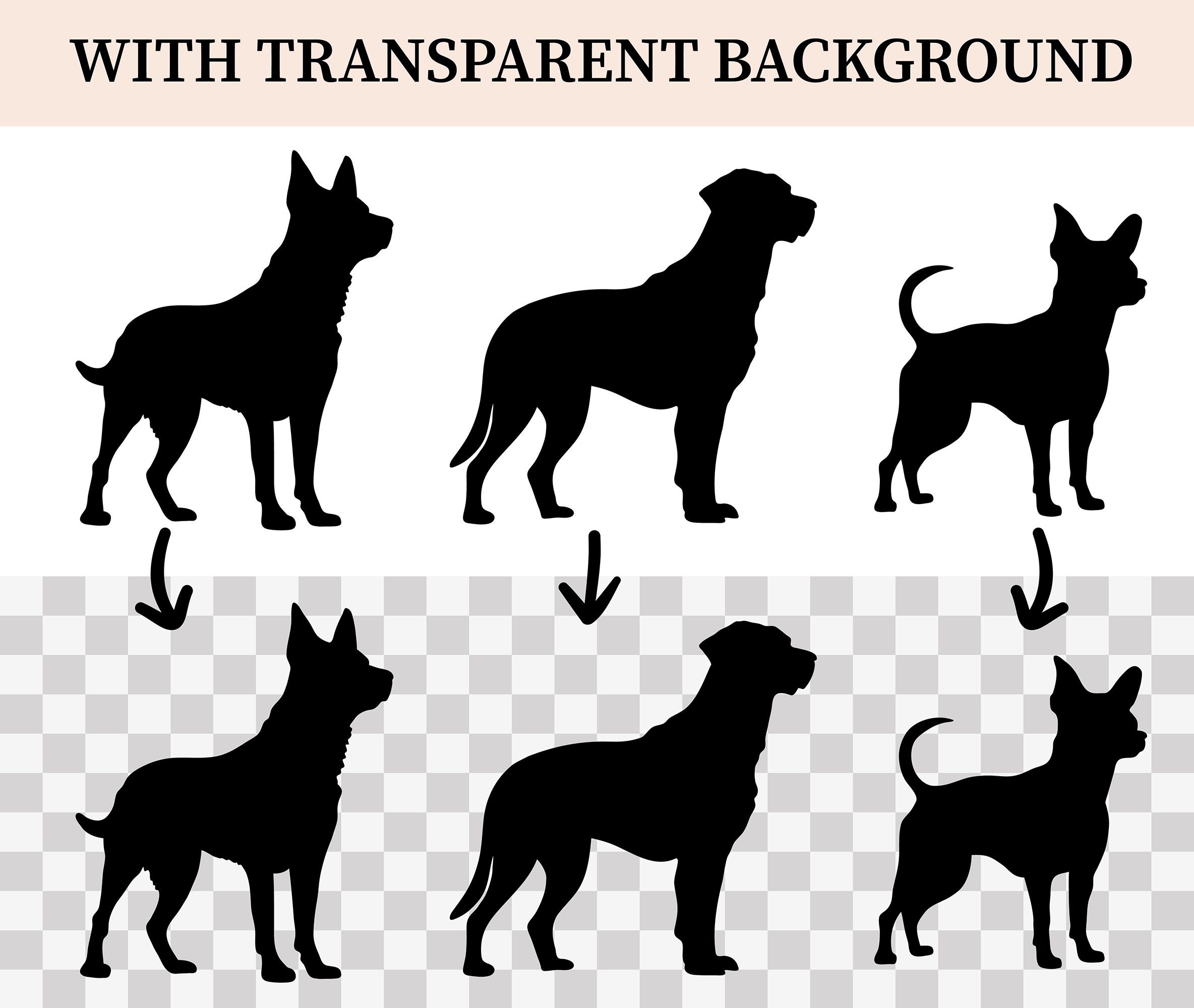 56 Dog Breed Silhouette Bundle, Dog Silhouettes Svg, Dog Breed Svg, Dog ...