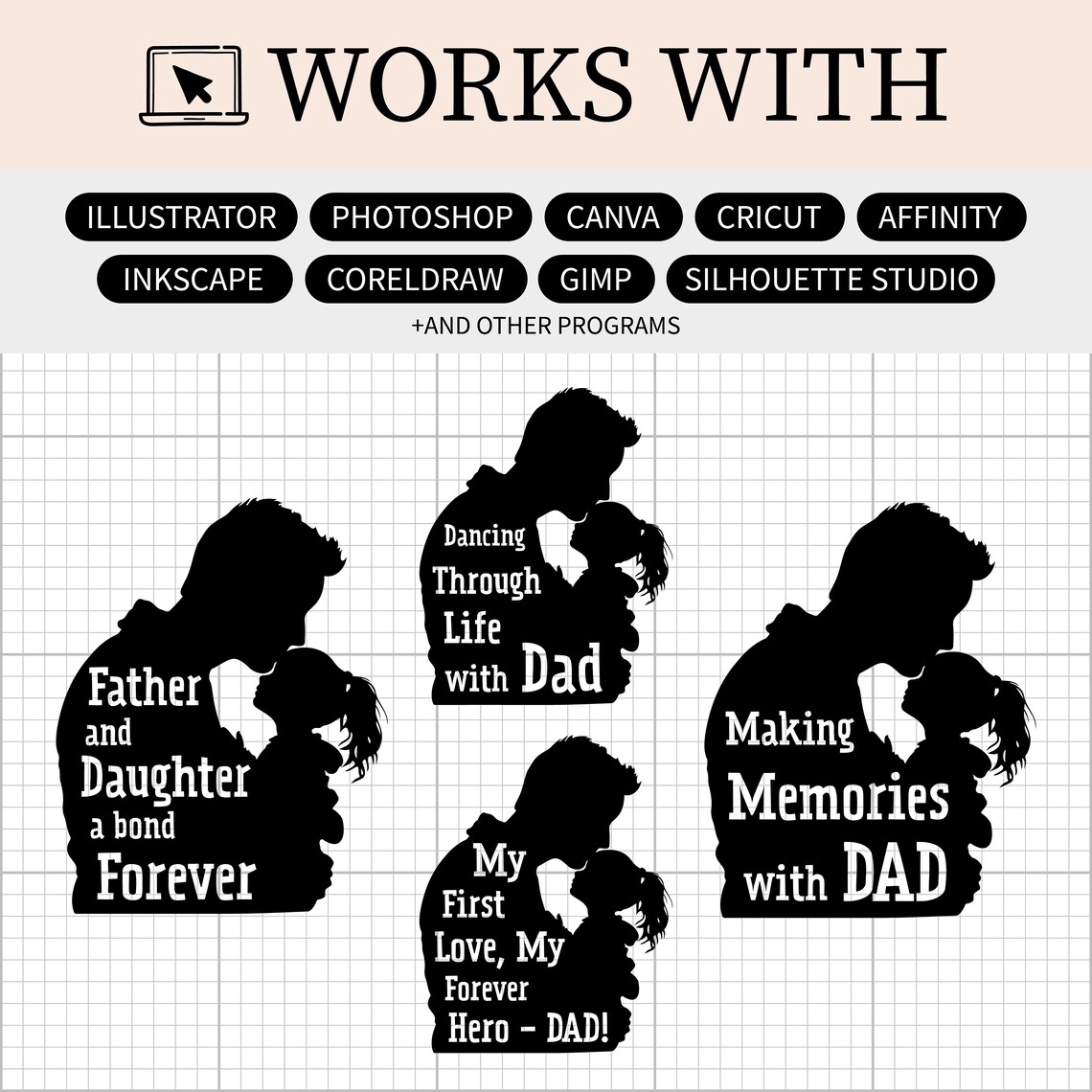 Father Daughter SVG, Dad Quote Svg, Father Daughter Svg, Daddy Svg ...