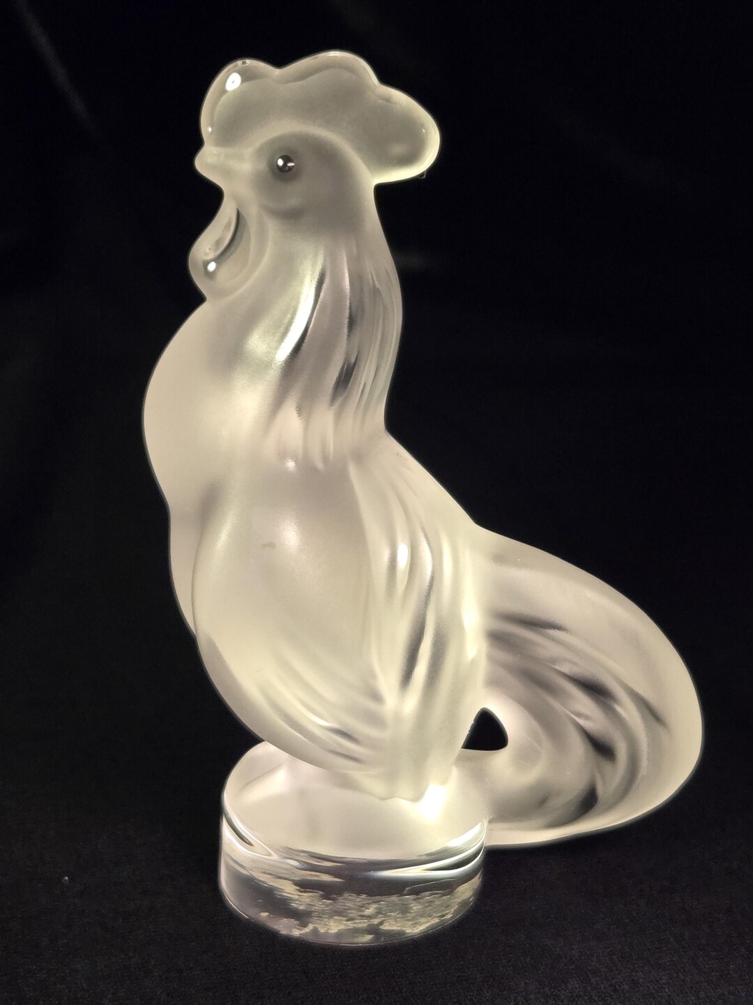 Vintage "cristal De Sevres" Satin Crystal Rooster, Collectable, Gift ...