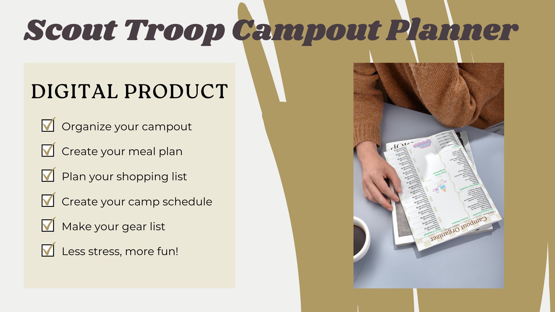 Printable Campout Planner for Scout Troops - Digital File - Etsy