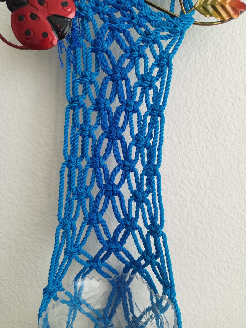 Blue Welcome Sign Macrame Wall Planter Hanger - Etsy