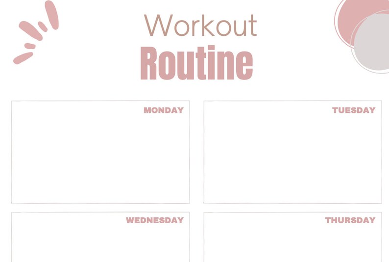 Daily Workout Routine - Etsy