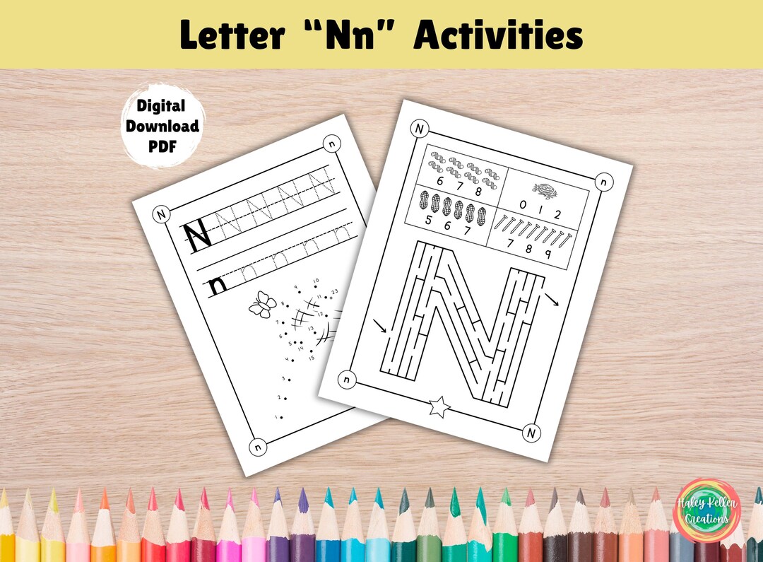Letter N Activity Sheet, Preschool Curriculum Letter of the Week ...