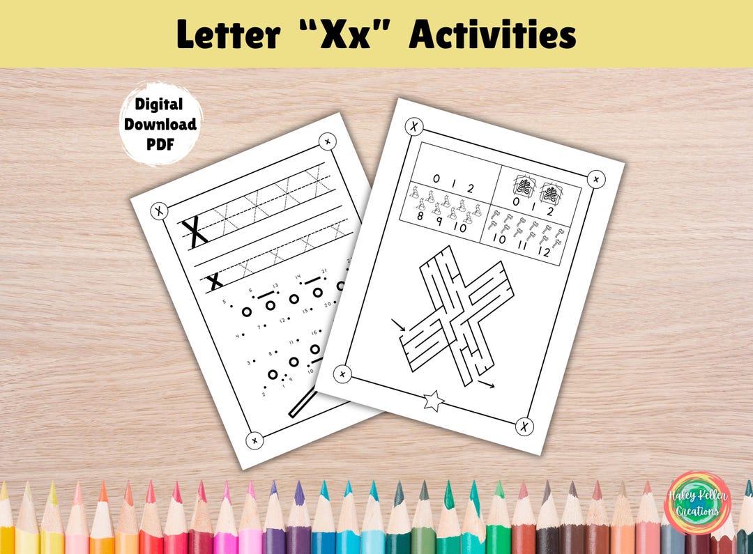 Letter X Activity Sheet, Preschool Alphabet Curriculum Letter of the ...