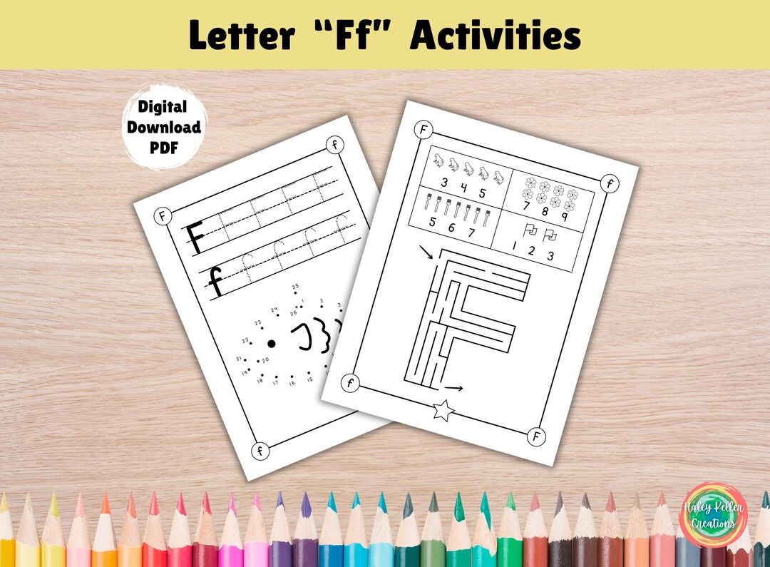 Letter F Activity Sheet, Preschool Alphabet Curriculum Letter of the ...