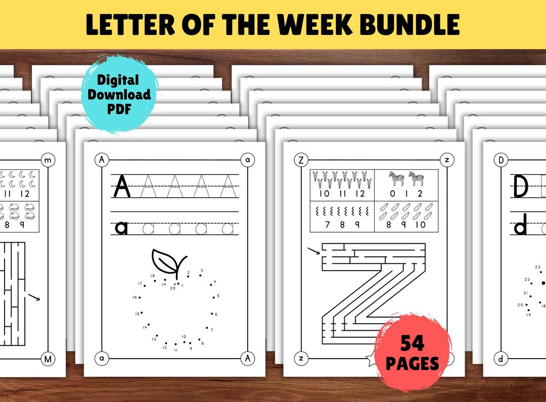 Alphabet Activity Bundle Printable Letter of the Day Kindergarten ...