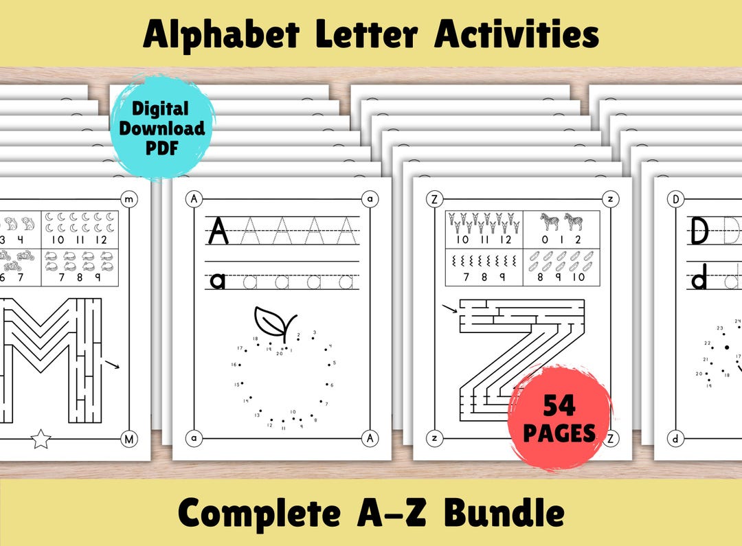Alphabet Activity Bundle, Preschool Curriculum Letter of the Week ...