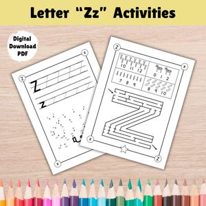 Letter Z Activity Sheet, Preschool Alphabet Curriculum Letter of the ...