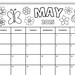 May 2025 Coloring Calendar Printable May Calendar Activity Monthly ...