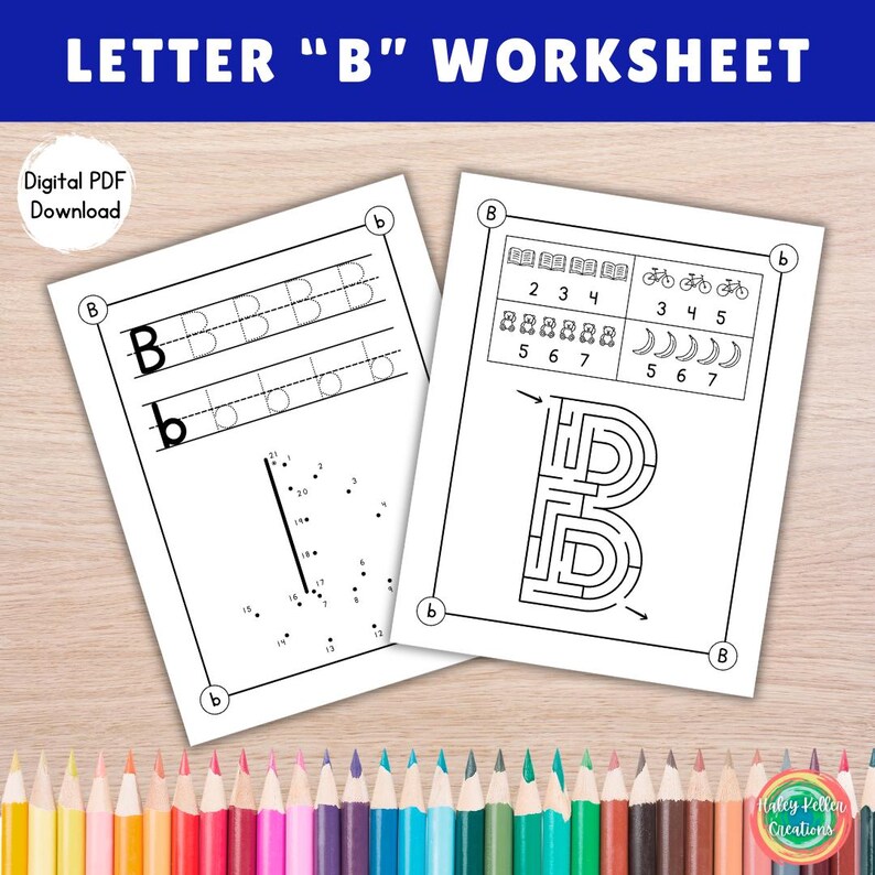 Alphabet Letter Worksheet Letter B Letter of the Day or Week ...