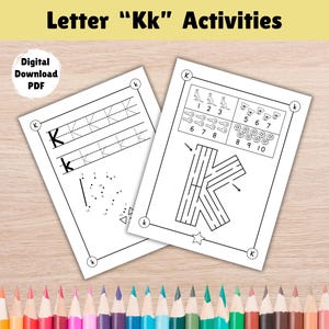 Letter K Activity Sheet, Preschool Alphabet Curriculum Letter of the ...