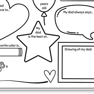 All About My Dad Fill in Template, Father's Day Activity, Father's Day ...
