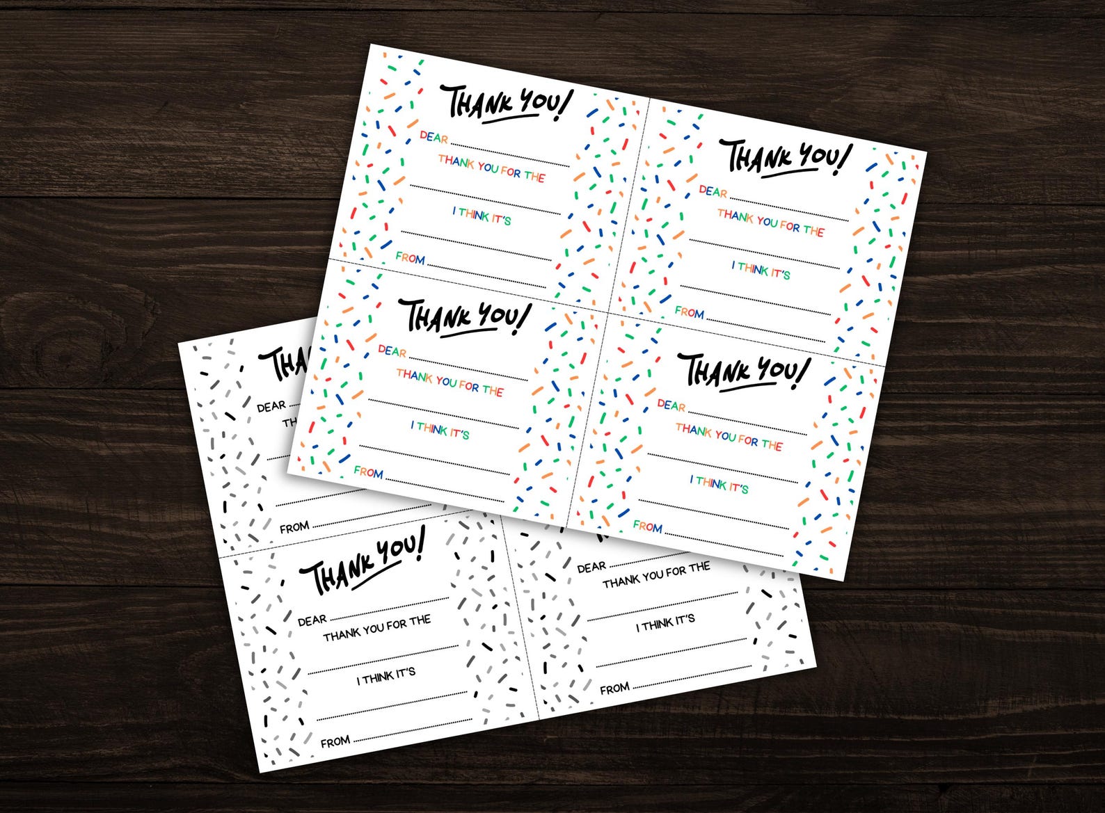 Printable Kids Fill in the Blank Thank You Card, Kids Printable Thank ...