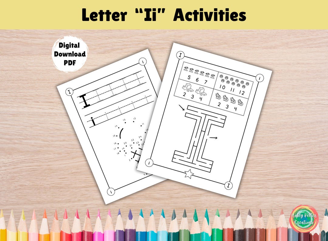 Letter I Activity Sheet, Preschool Alphabet Curriculum Letter of the ...