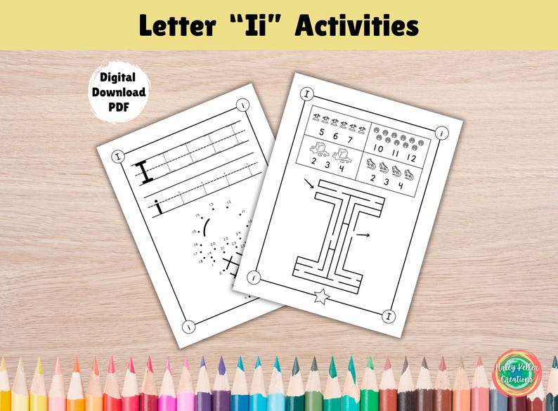 Letter I Activity Sheet, Preschool Alphabet Curriculum Letter of the ...