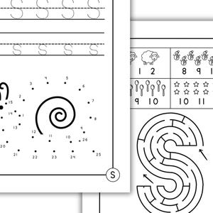 Letter S Activity Sheet, Preschool Alphabet Curriculum Letter of the ...