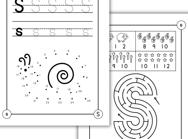 Letter S Activity Sheet, Preschool Curriculum Letter of the Week ...