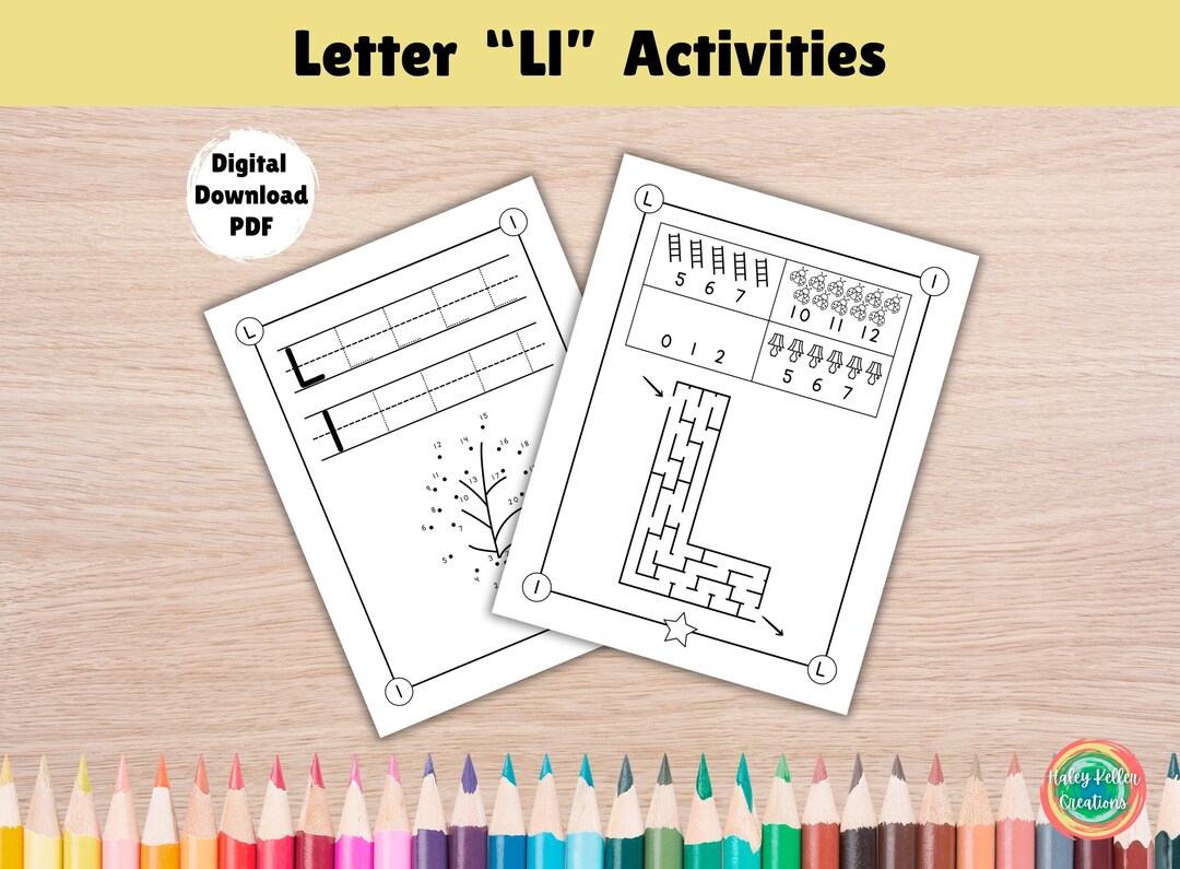 Letter L Activity Sheet, Preschool Alphabet Curriculum Letter of the ...