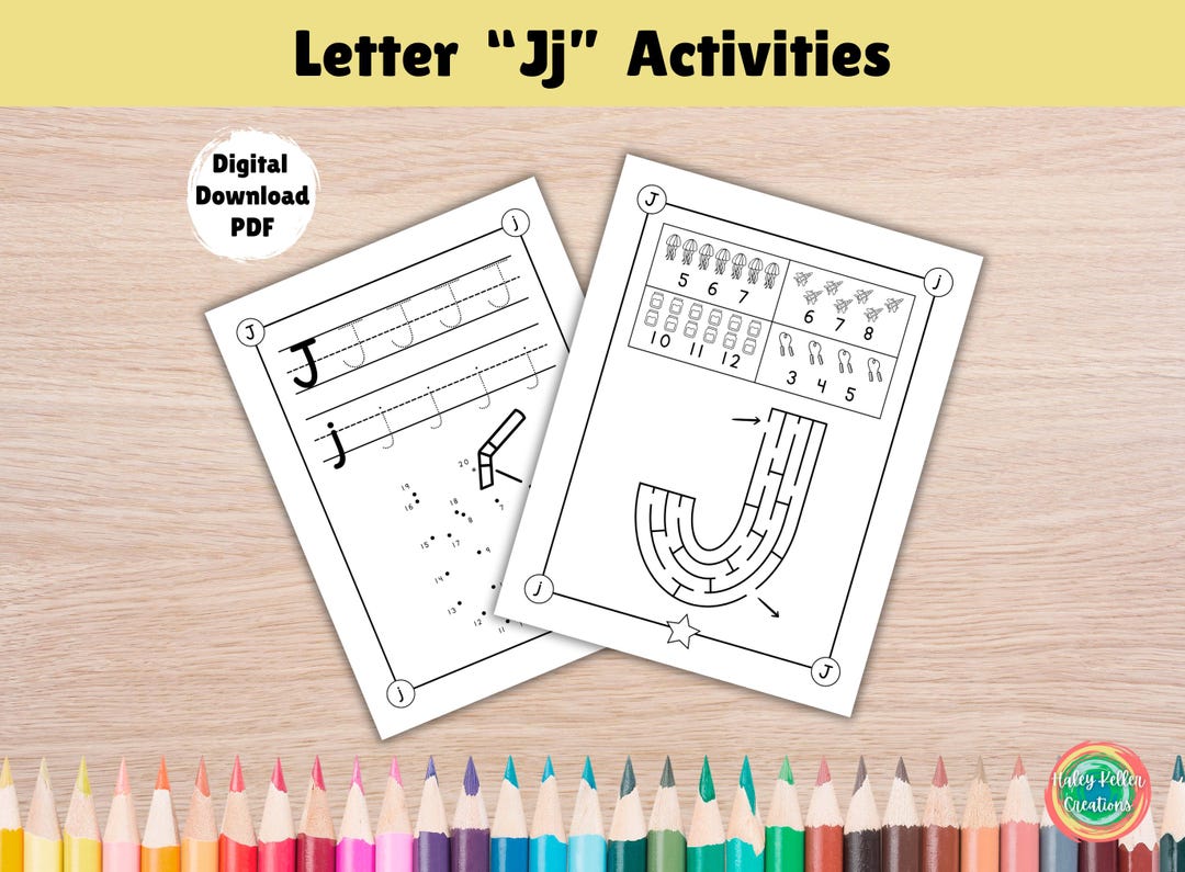 Letter J Activity Sheet, Preschool Curriculum Letter of the Week ...