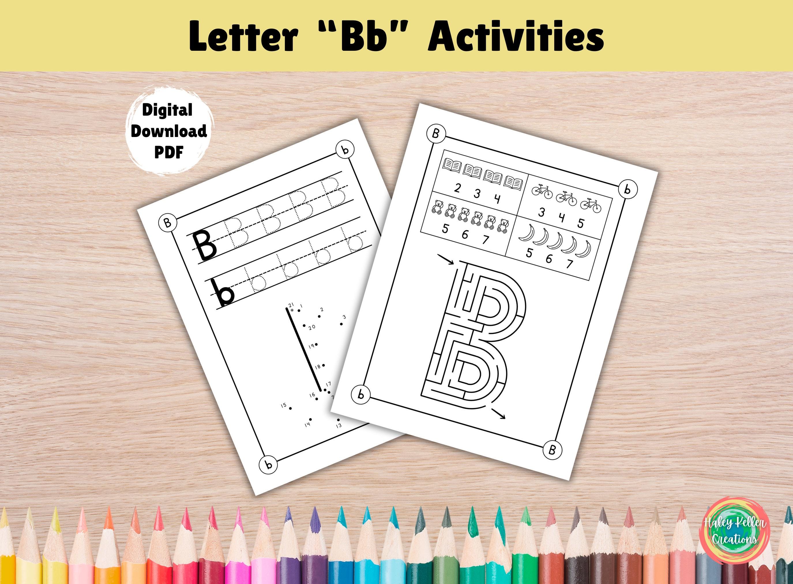 Letter B Activity Sheet, Preschool Alphabet Curriculum Letter of the ...